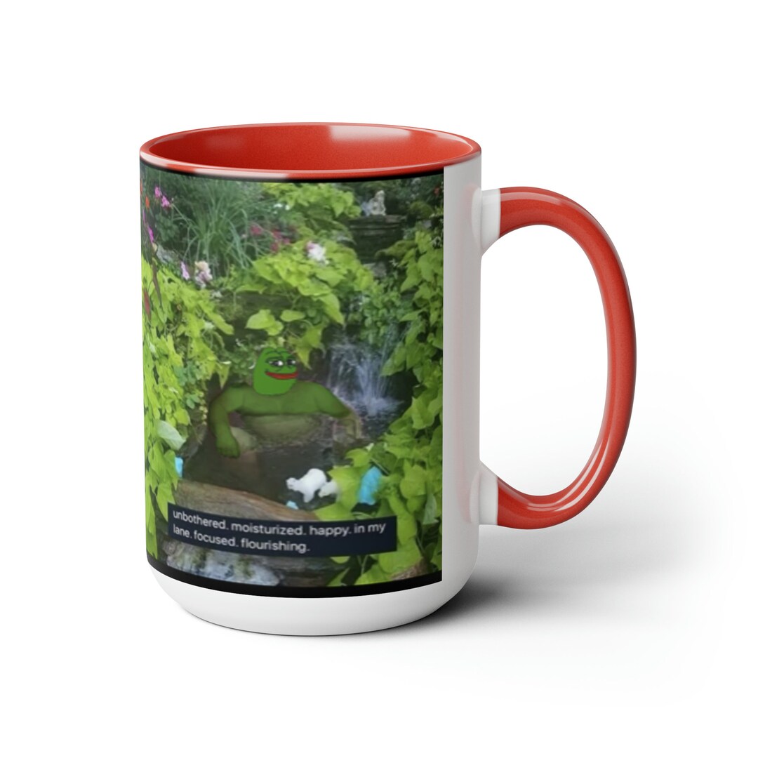 Two-tone Coffee Mugs, 15oz PEPE COFFEE MUG Tea Cup Flagon Tankard ...