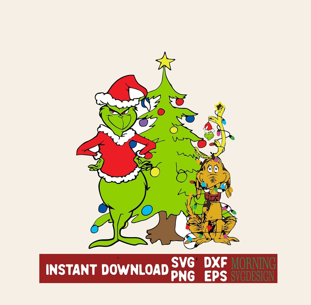Grinch With Dog SVG Grinc Svg the Grinch Xmas Cricut - Etsy