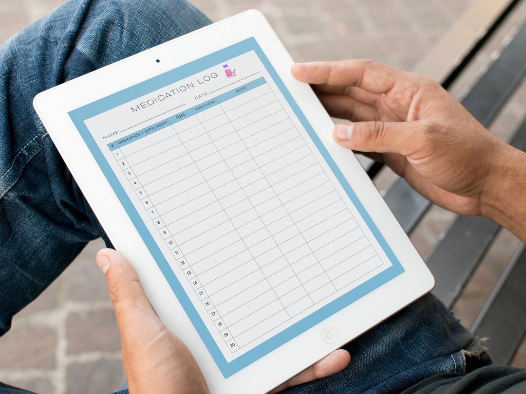 Simple Medication Log, Prescription Tracker Organization Tool for Meds ...