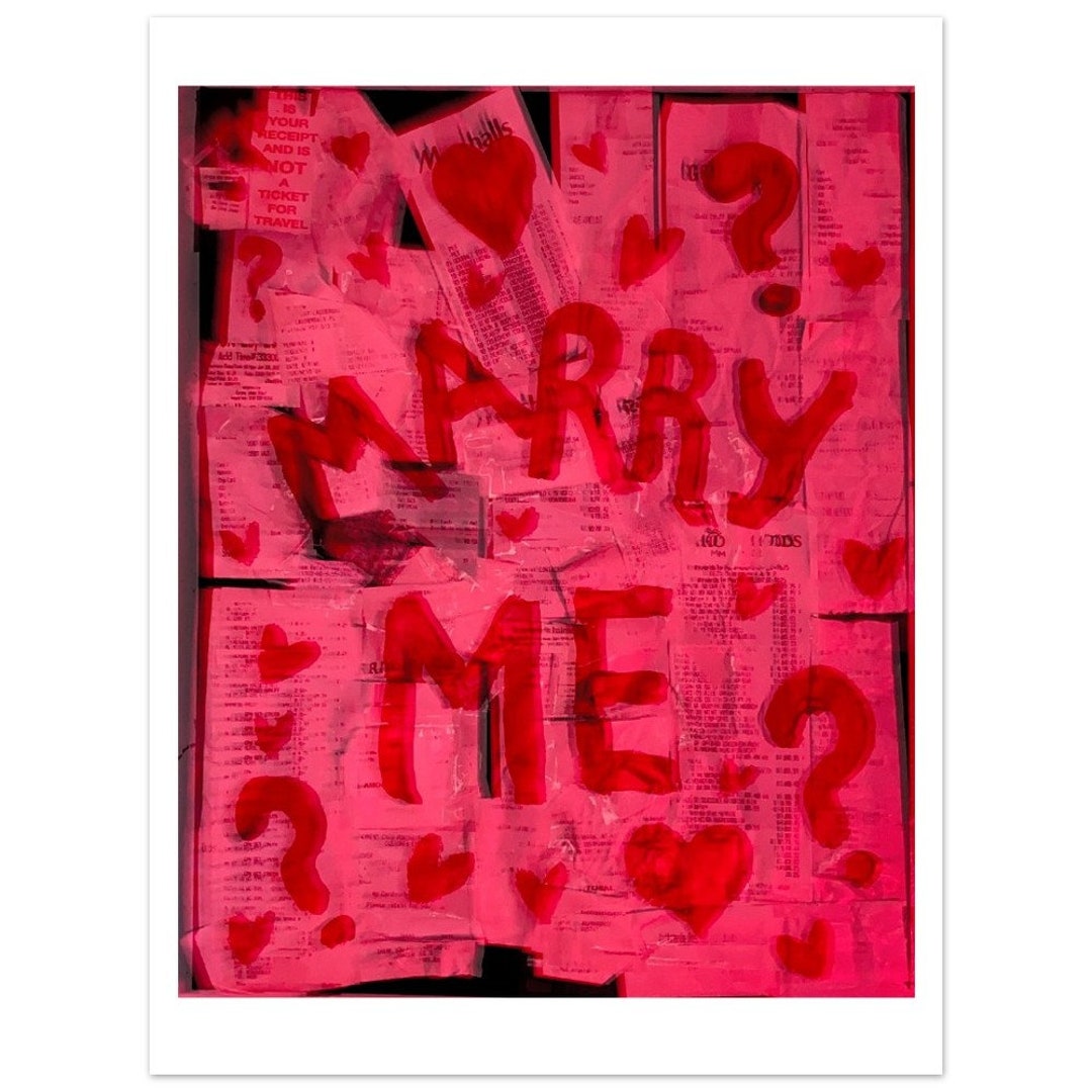 Marry Me Original Artwork Premium Semi-glossy Paper Poster - Etsy