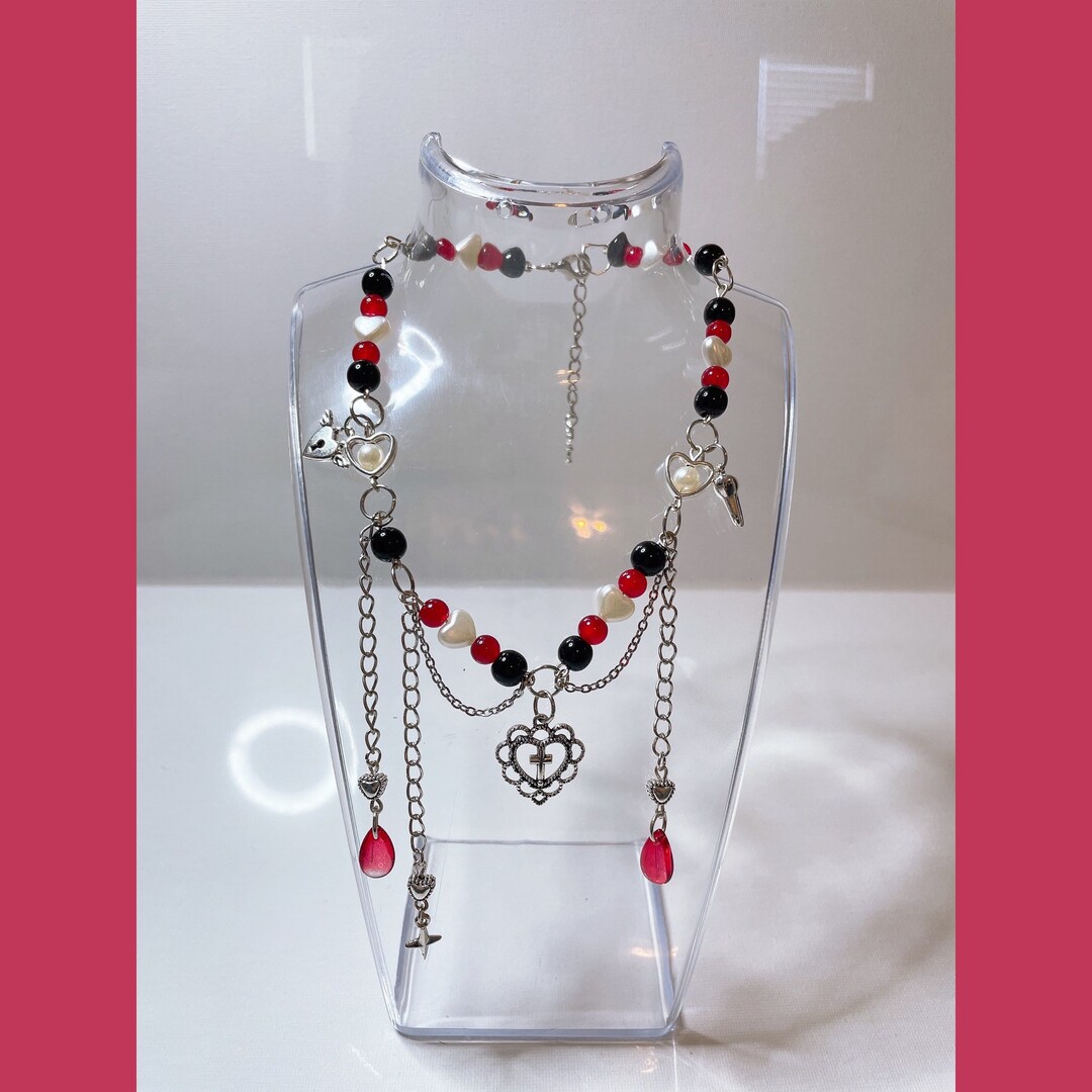 Blood Drip Necklace / Red Gothic Inspired Vampire Charm Necklace - Etsy