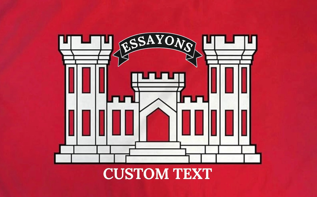 Customized Engineer Corp Castle Flag - Etsy