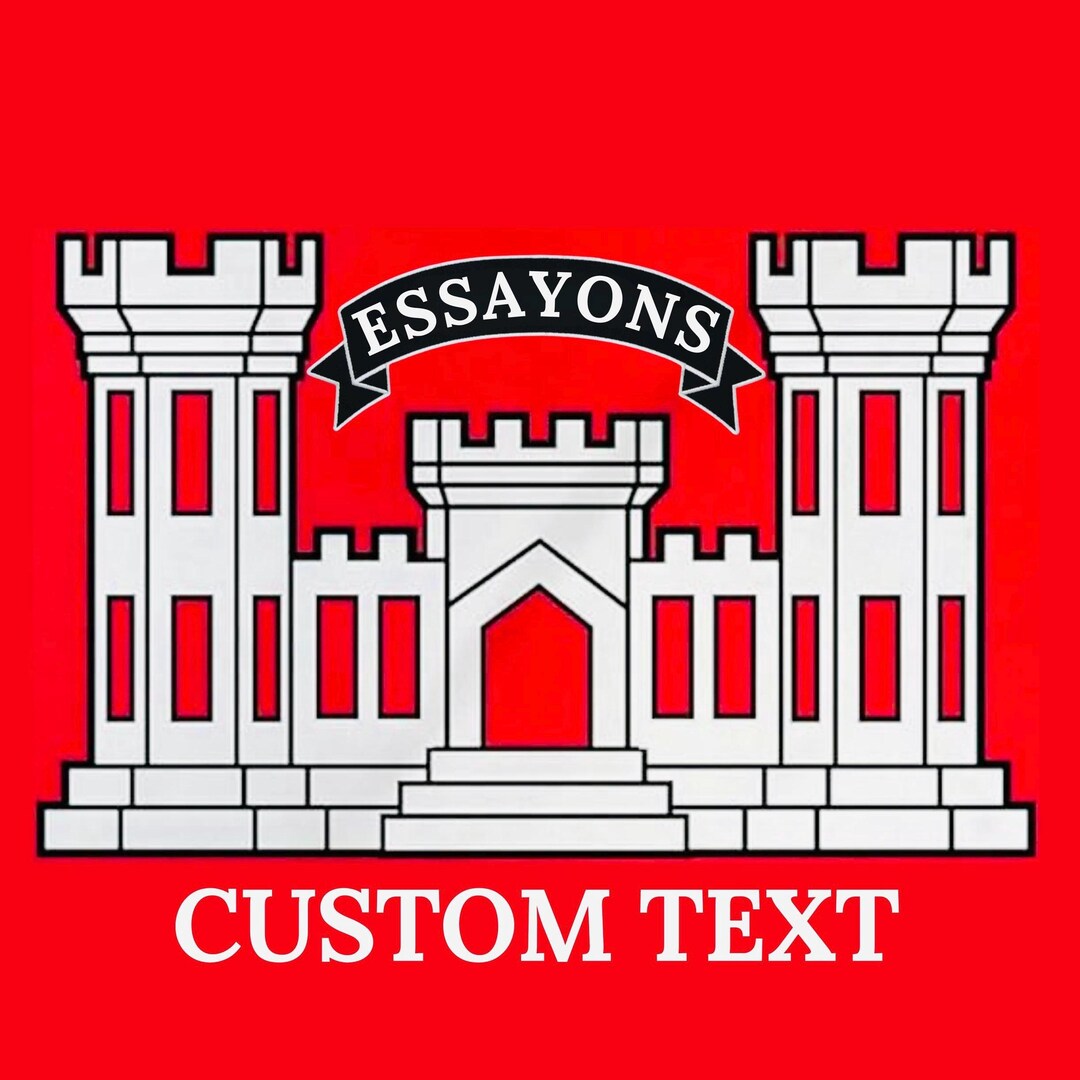 Custom Engineer Corps Castle Flag - Etsy