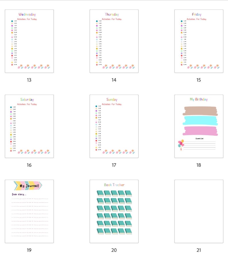 Kids Daily Planner | Printable & Editable | Fun Productivity Tool for ...