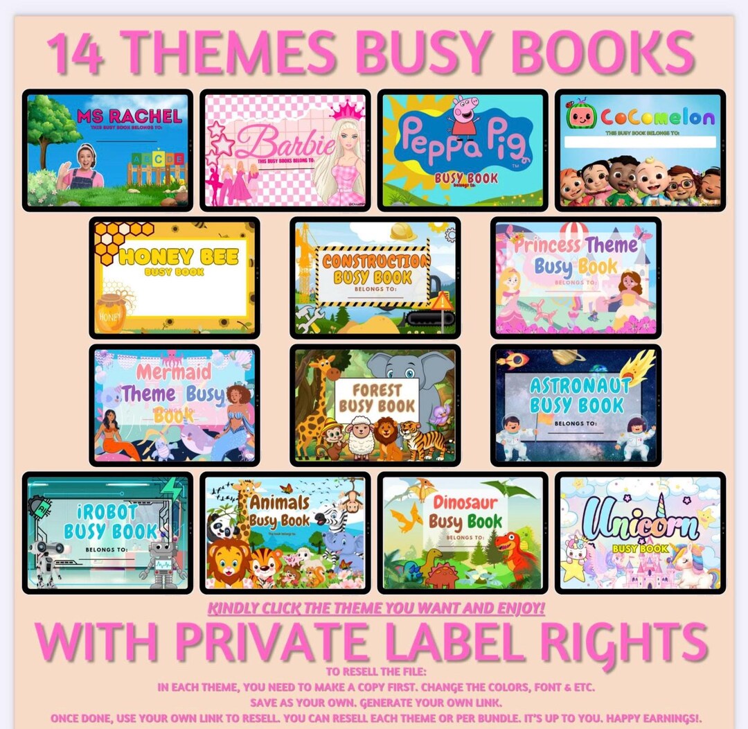 14-in-1 Editable Busy Book Bundle | Printable Learning Activities for ...