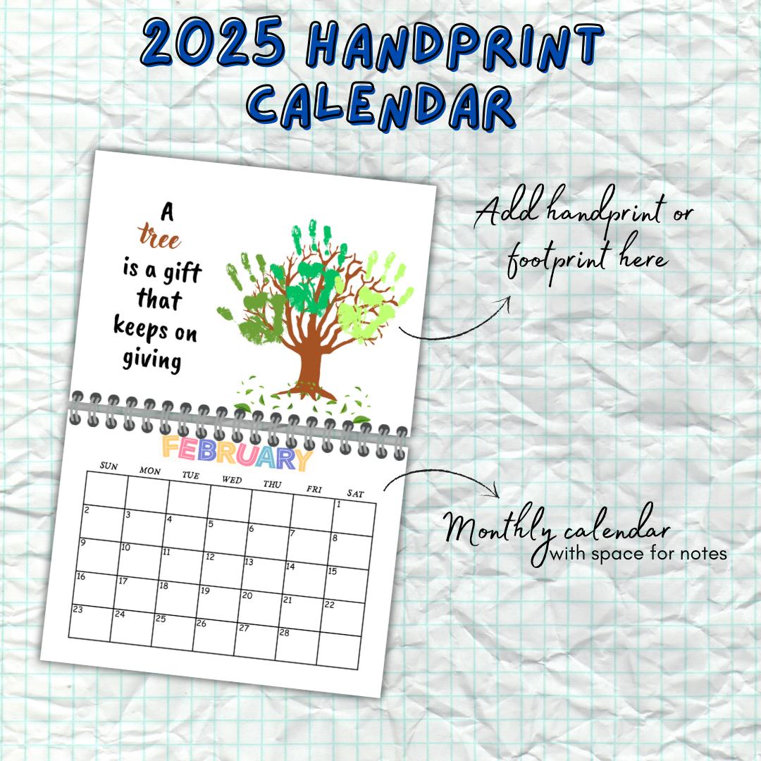 Handprint Calendar 2025 - Etsy