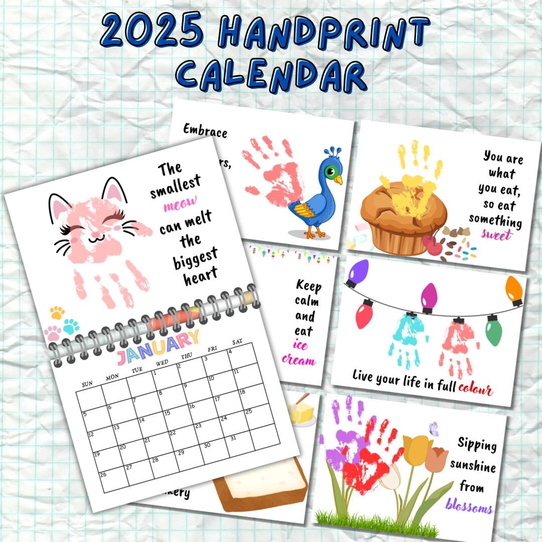 Handprint Calendar 2025 - Etsy