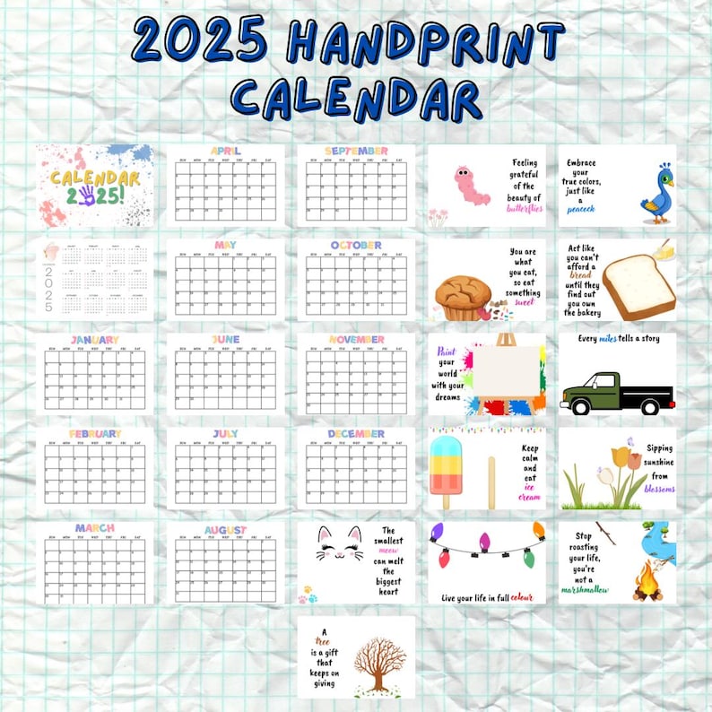 Handprint Calendar 2025 - Etsy
