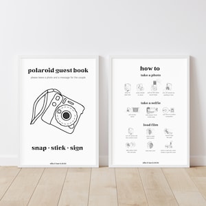 Polaroid Guest Book Sign, Instax Guest Book, Instax Mini 12, How to ...