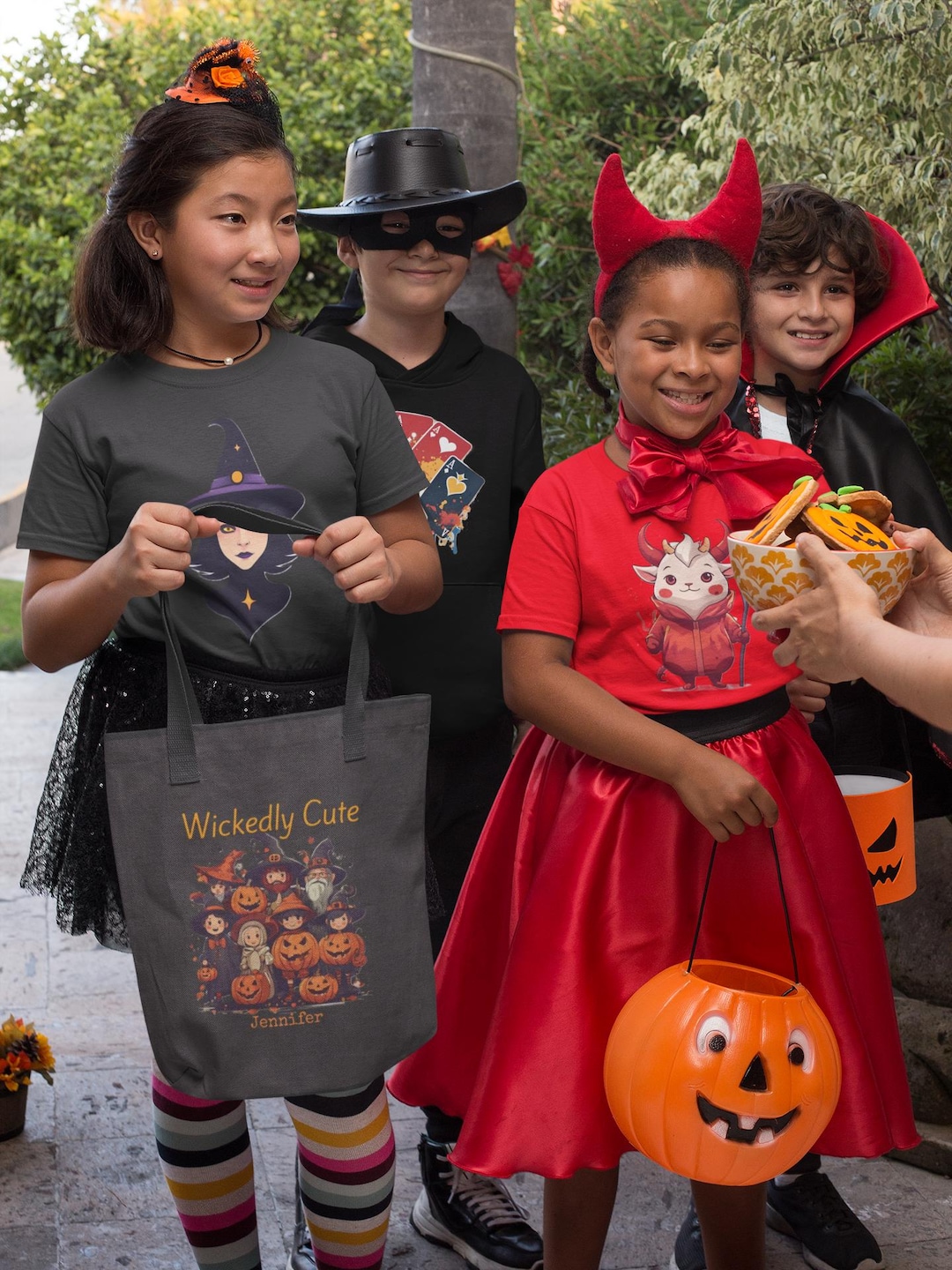 Personalized Trick or Treat Bag Halloween Kids Design Custom Name ...