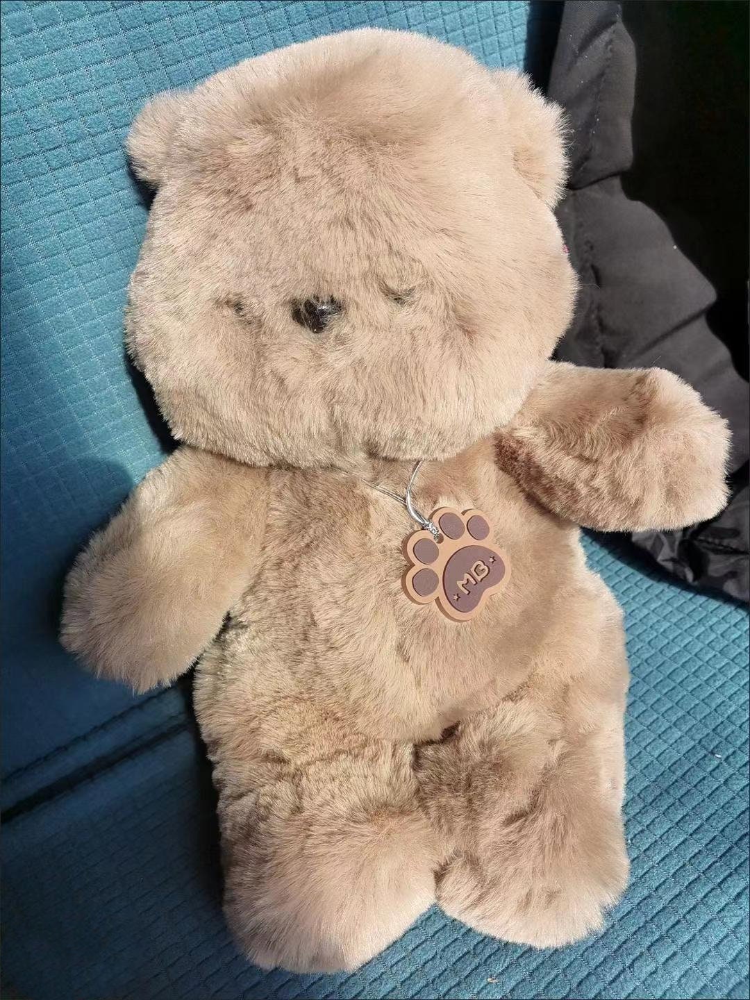 Soft Brown Bear Pillow, Brown Bear Art Doll, Stuffed Bear Toy, Cute ...