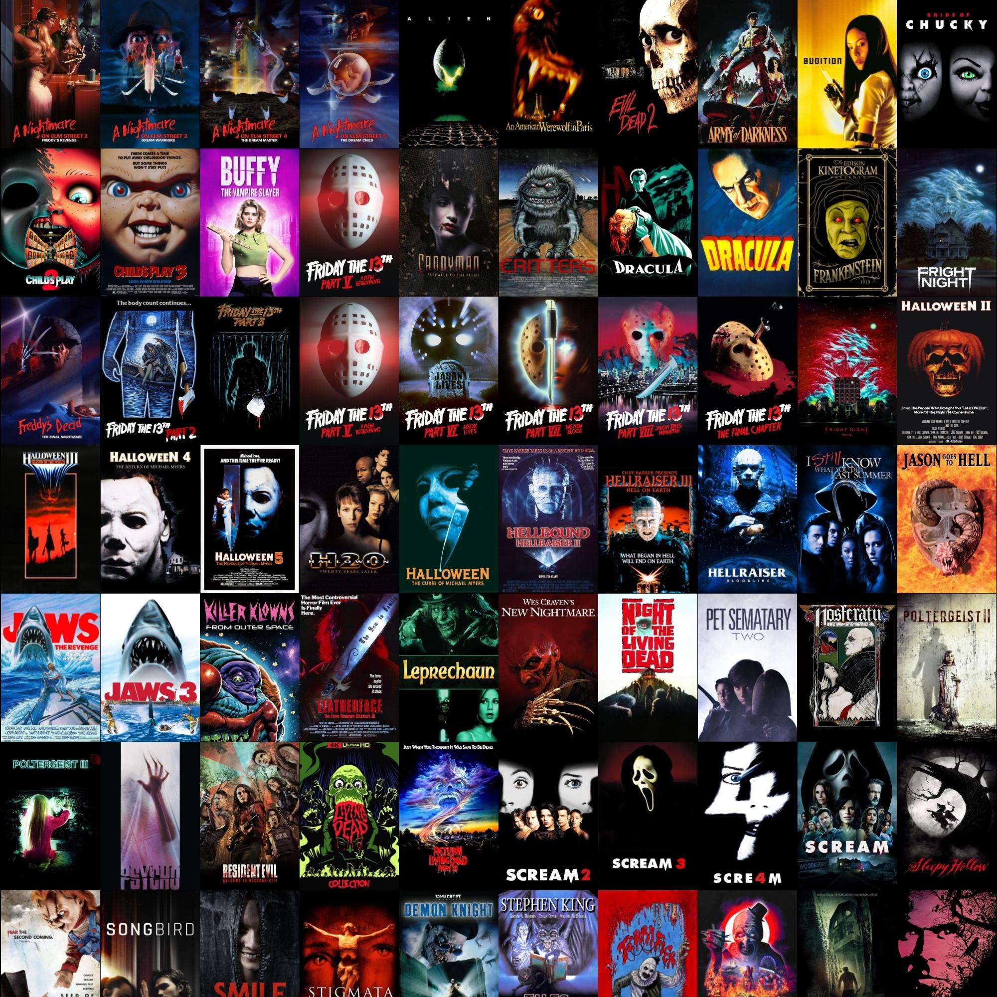 Pack of 400 Classic and Cult Horror Movie Posters in JPG (digital ...