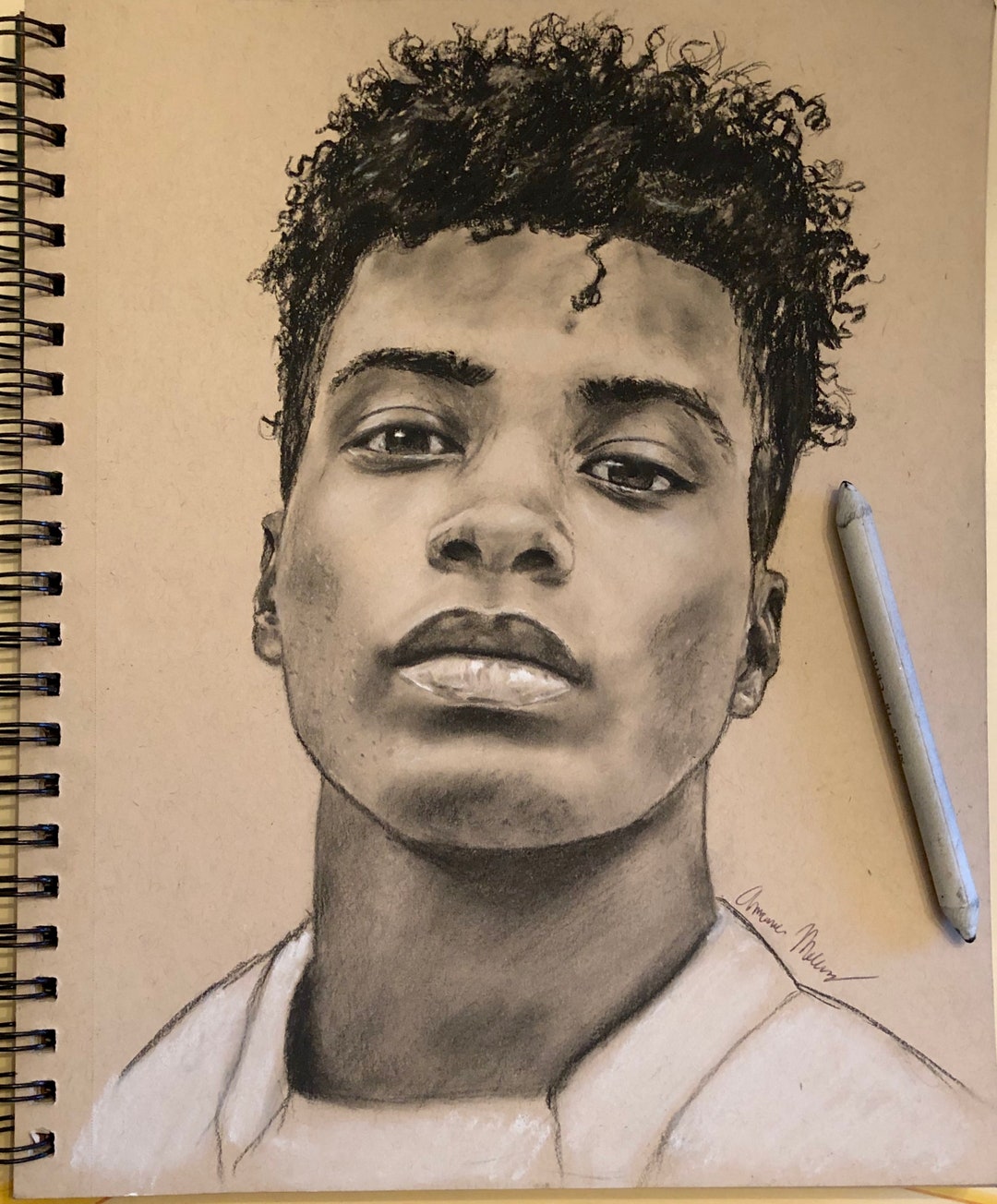 Custom Digital File of Realistic Portrait, REAL Portrait Drawing in ...