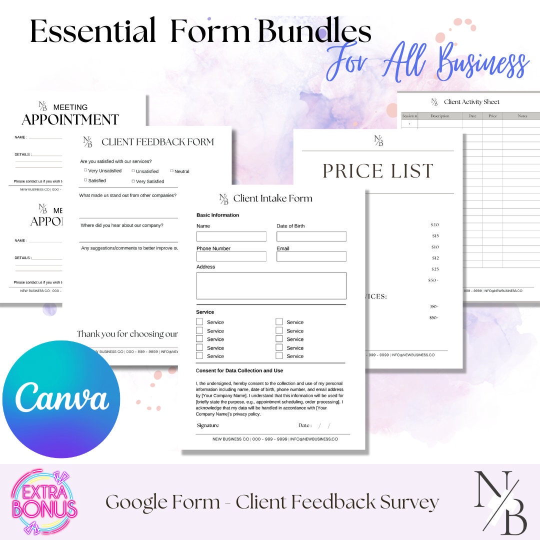 Essential Form Bundles - Printable Business Documents for Small ...