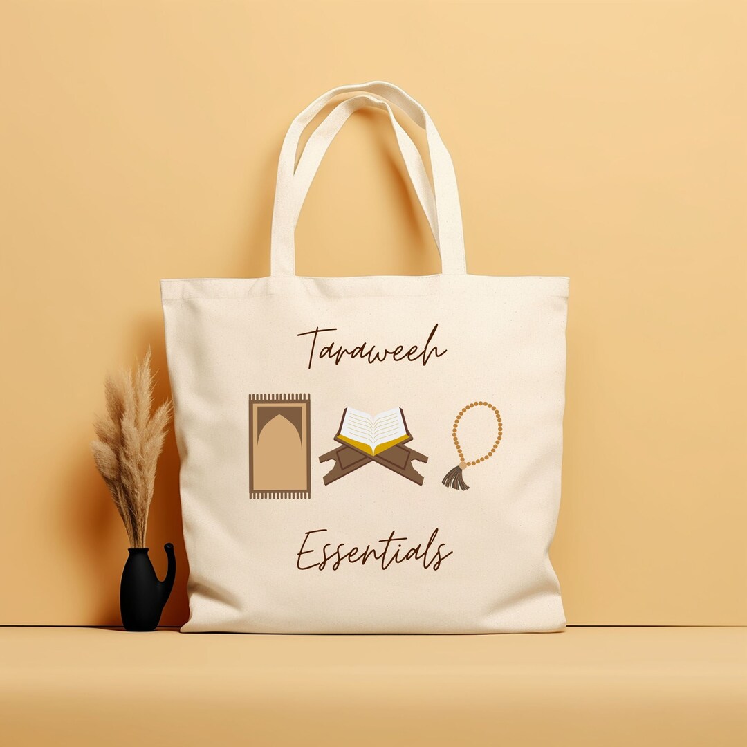 Taraweeh Essentials Tote, Ramadan Tote Bag, Ramadan Gifts, Reusable ...