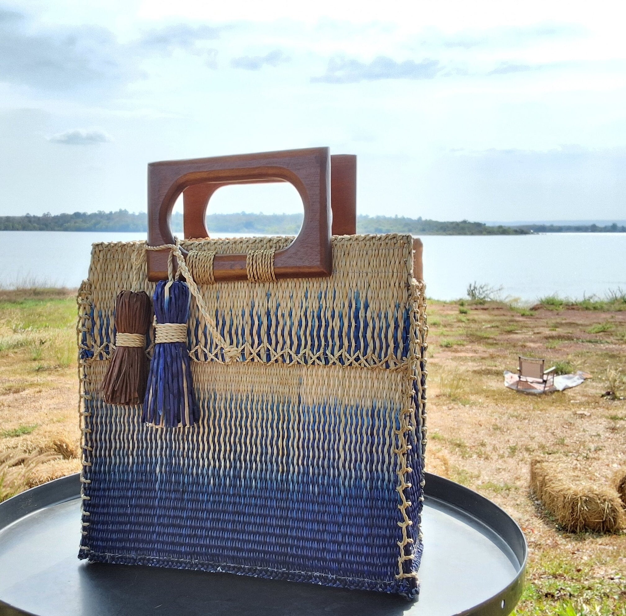 Reed Bags / Indigo Dyed Reed Bags / Multi-colored Bags / Thai Bags ...