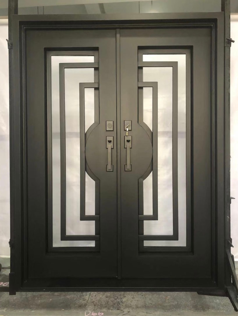 Contemporary Linear Design Iron Door - Etsy