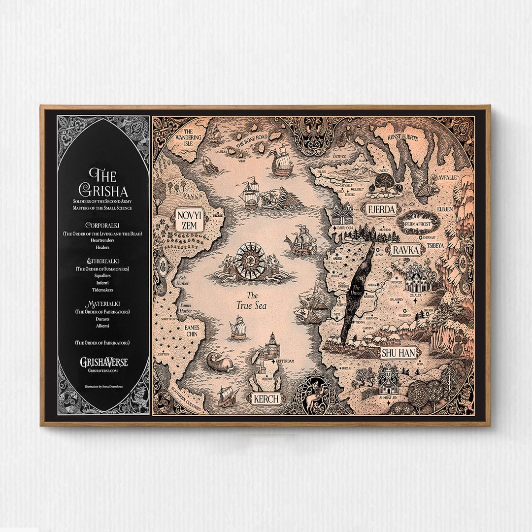 Map Of Grishaverse Art, Ketterdam Map Poster, Six of Crows Map Art ...