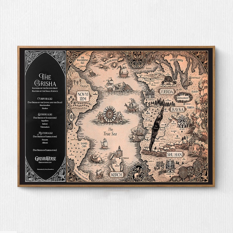 Map of Grishaverse Art, Ketterdam Map Poster, Six of Crows Map Art ...