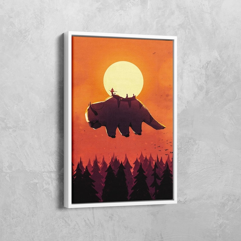 PNG Appa Art Print, Airbender Movie Fan Gift, Last Air Bender Poster ...