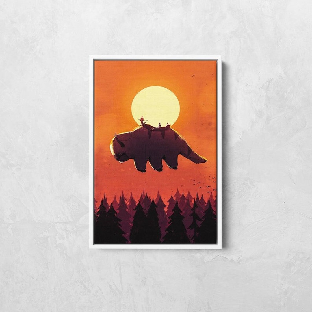 PNG Appa Art Print, Airbender Movie Fan Gift, Last Air Bender Poster ...