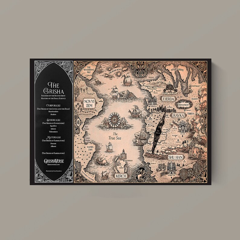 Map of Grishaverse Art, Ketterdam Map Poster, Six of Crows Map Art ...