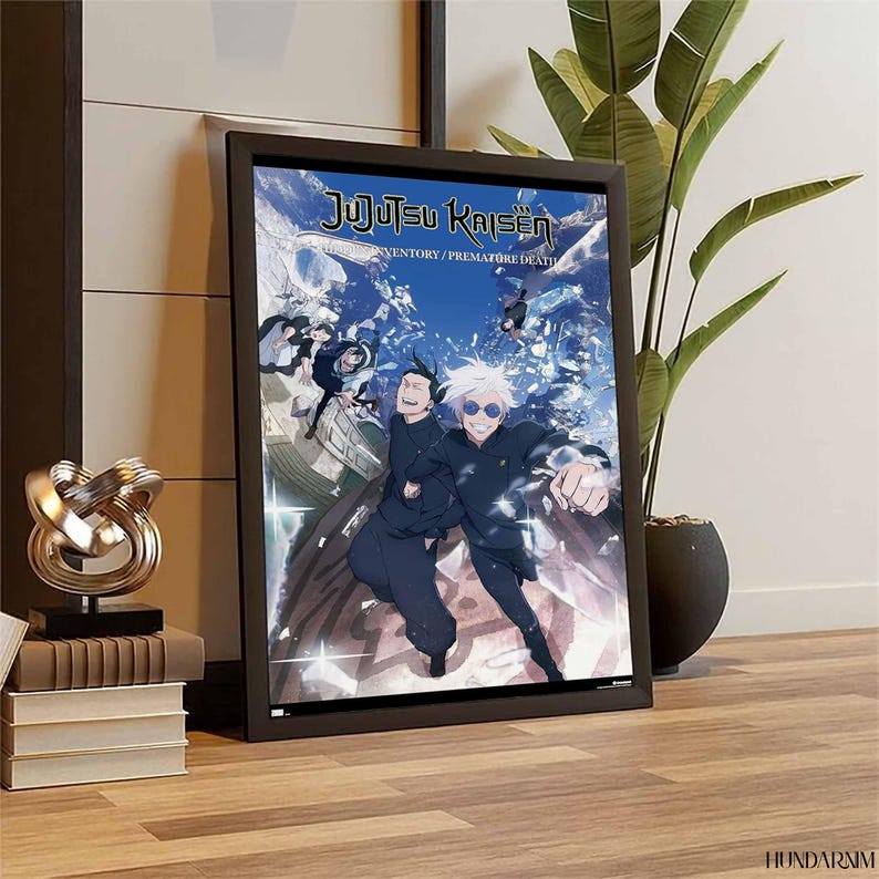 Gojo Satoru Poster: Modern Anime Print in Blue Tones - Etsy Australia