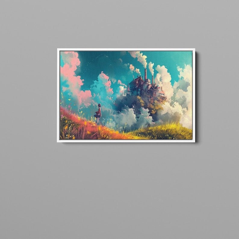 Howl's Moving Castle Poster, Sophie Hatter and Howl Poster Print, Howls ...