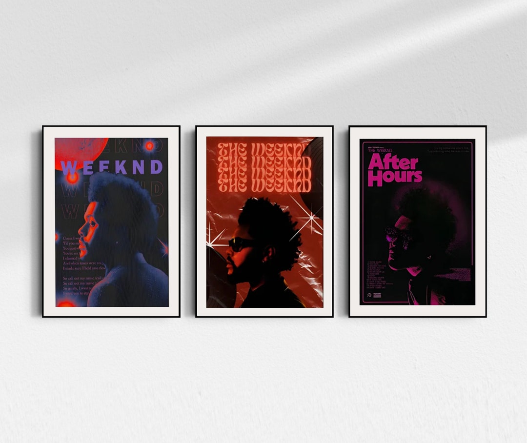 The Weeknd Poster Set of 3, the Weekend Cover Art, Starboy, Trilogy ...