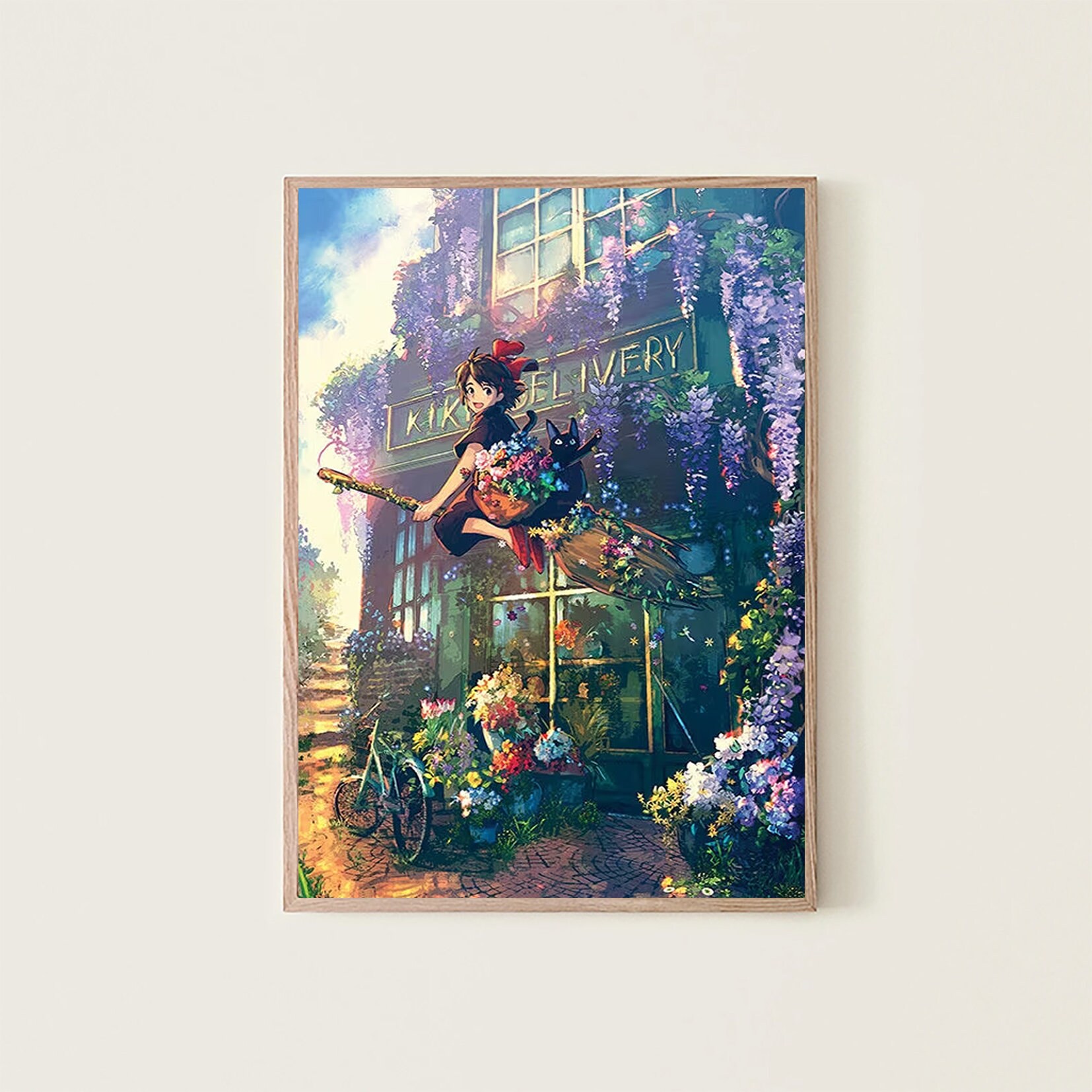 Kiki's Delivery Service Poster - Studio Ghibli Art Wall - Anime Lover ...