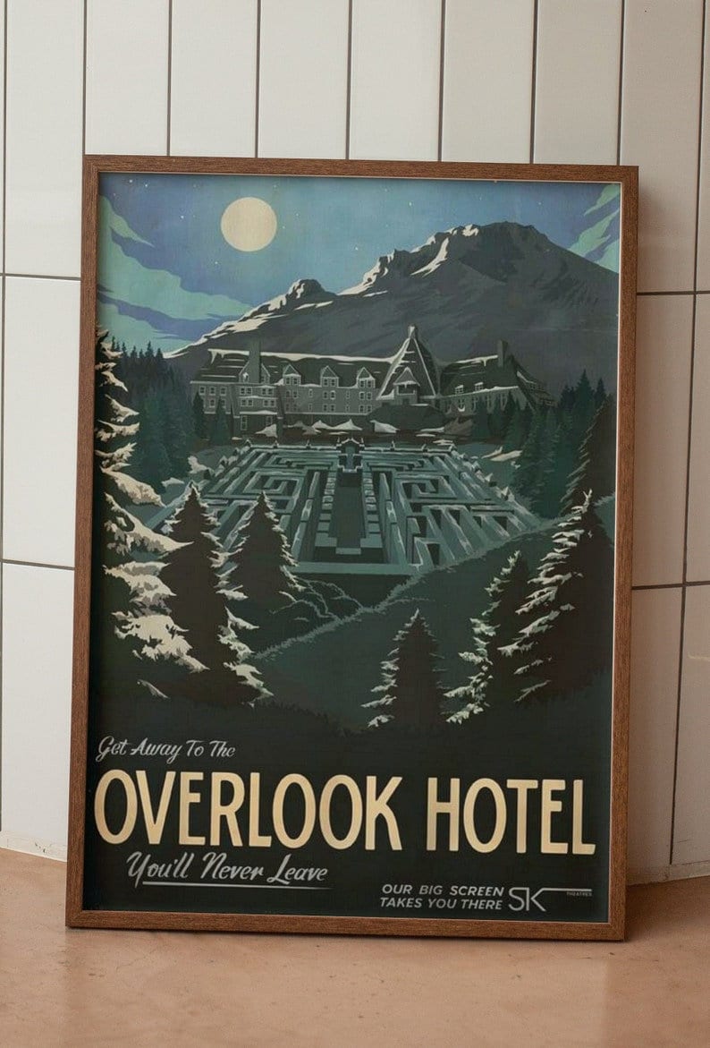 The Shining Poster Overlook Hotel Maze, Vintage Horror Movie Posters ...