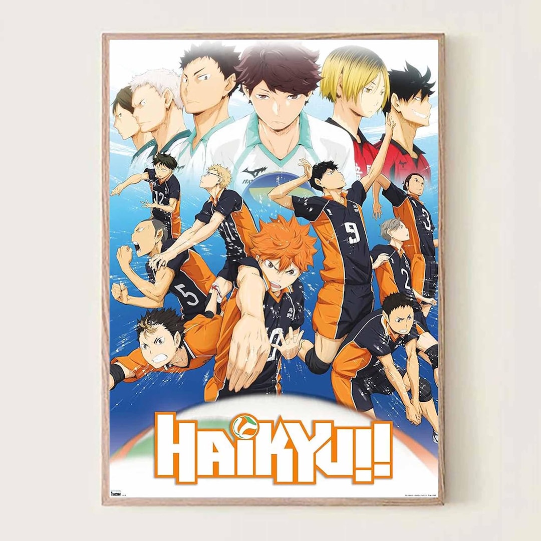 Haikyuu Volleyball Team Poster | Sports Anime Print | Motivational Wall ...