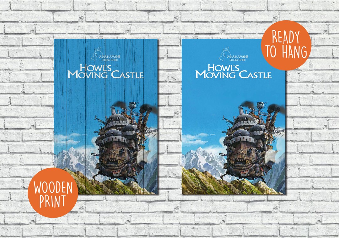 Howl's Moving Castle Wooden Prints, Sophie and Howl, Anime Wall Art ...