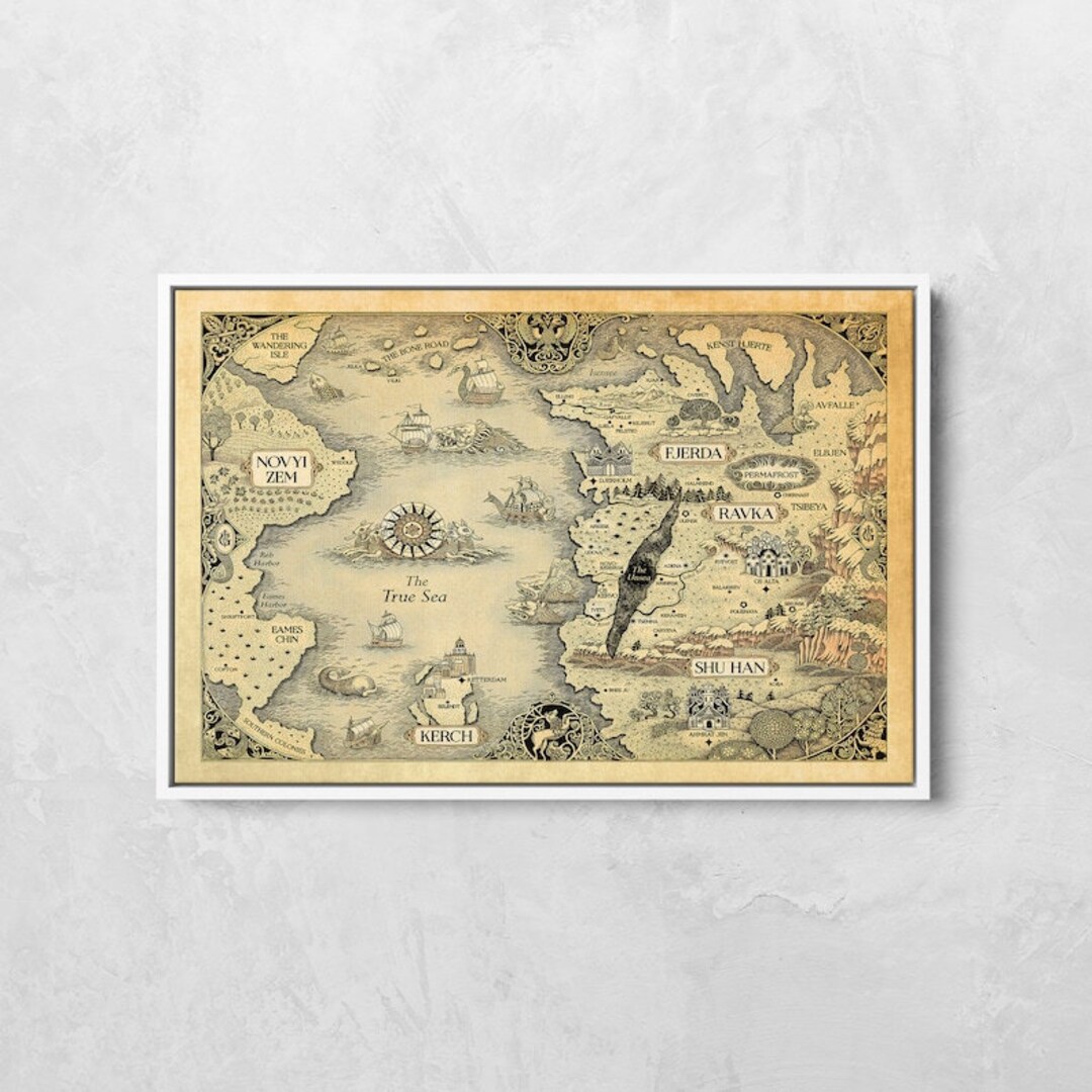PNG the Grishaverse Map Canvas, Grisha Trilogy Map, the Grishaverse ...