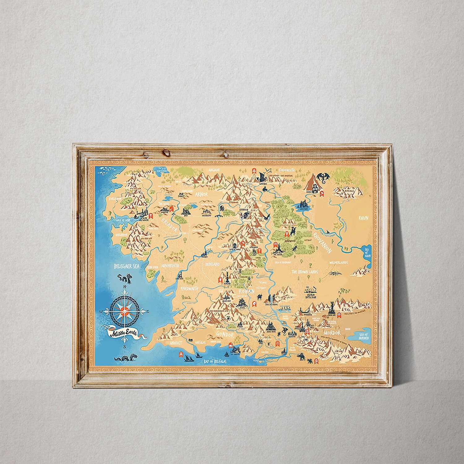 PNG J.R.R. Tolkien - Middle Earth Map, Map of Middle Earth, Lord of the ...