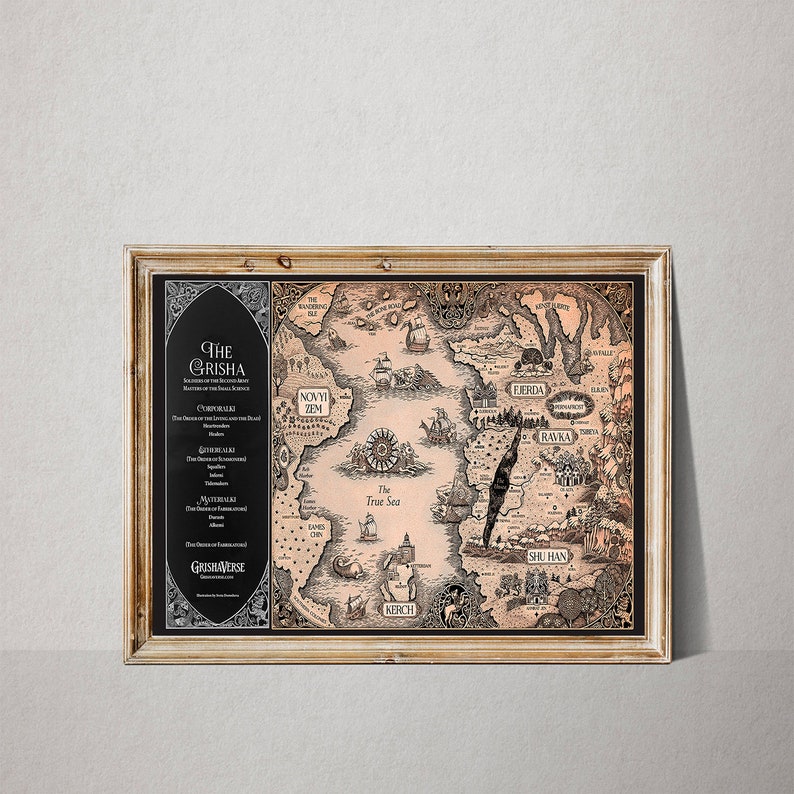 Map of Grishaverse Art, Ketterdam Map Poster, Six of Crows Map Art ...