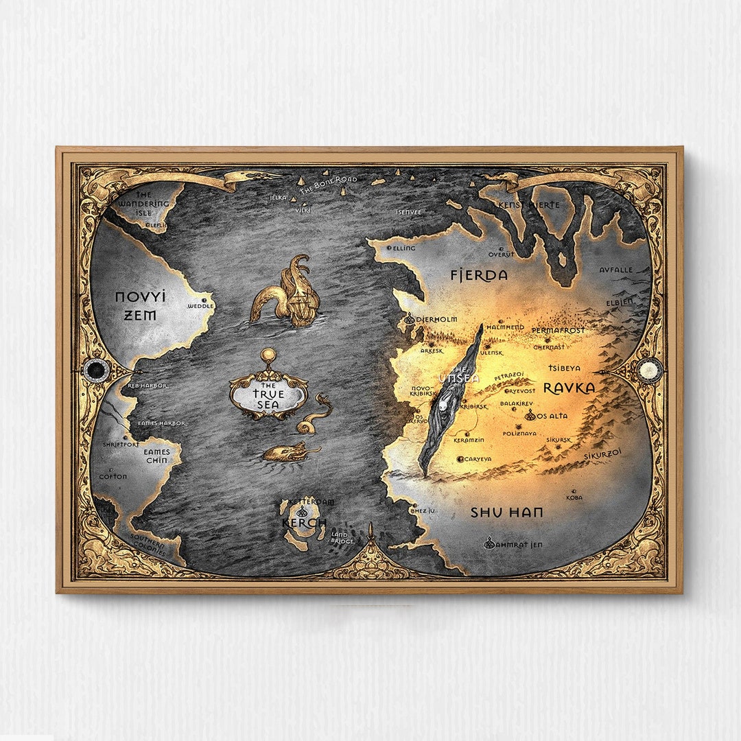 The Grishaverse Map Poster, Grisha Trilogy Map Scroll, Shadow and Bone ...