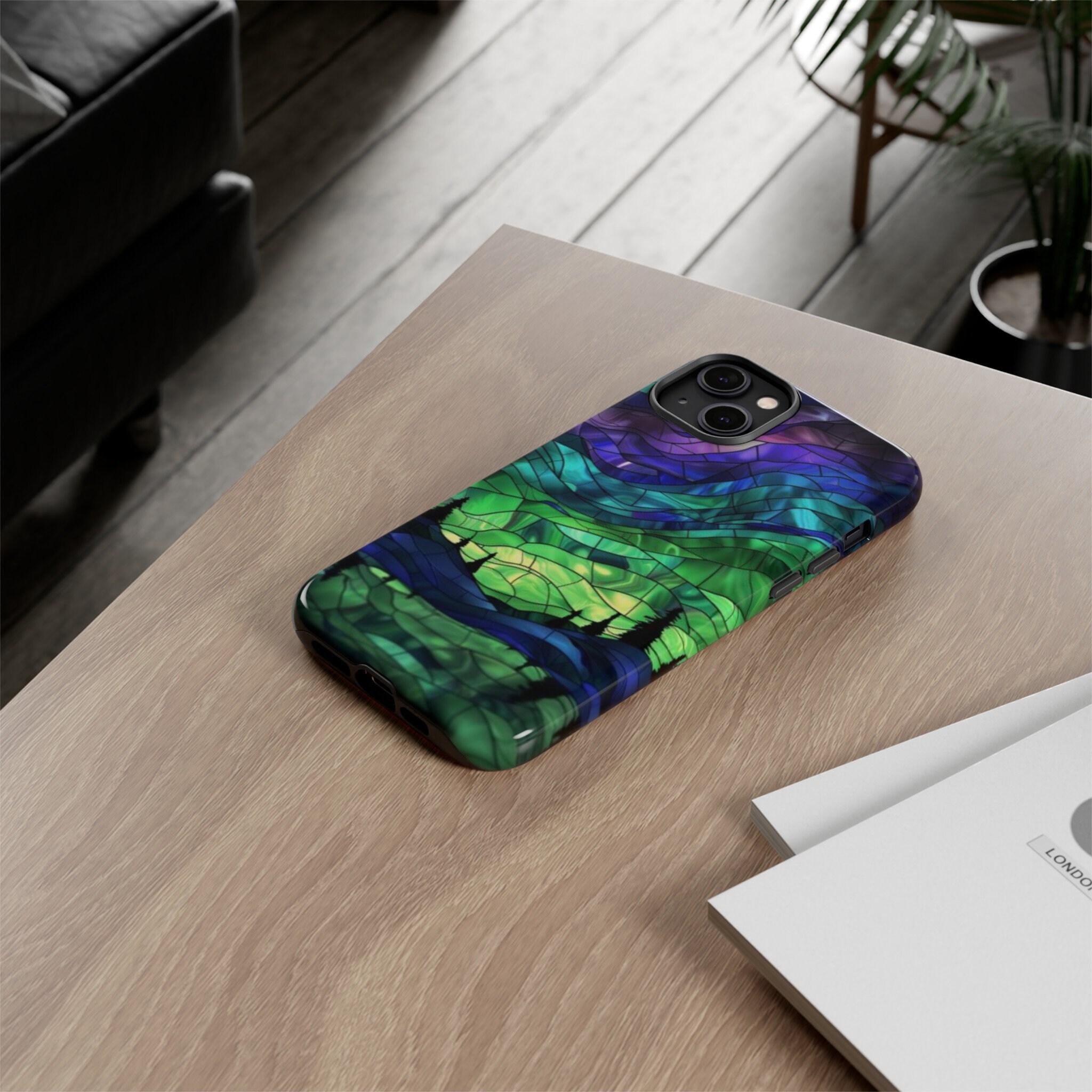 Northern Lights Stained Glass Phone Case L Iphone, Samsung, Pixel - Etsy