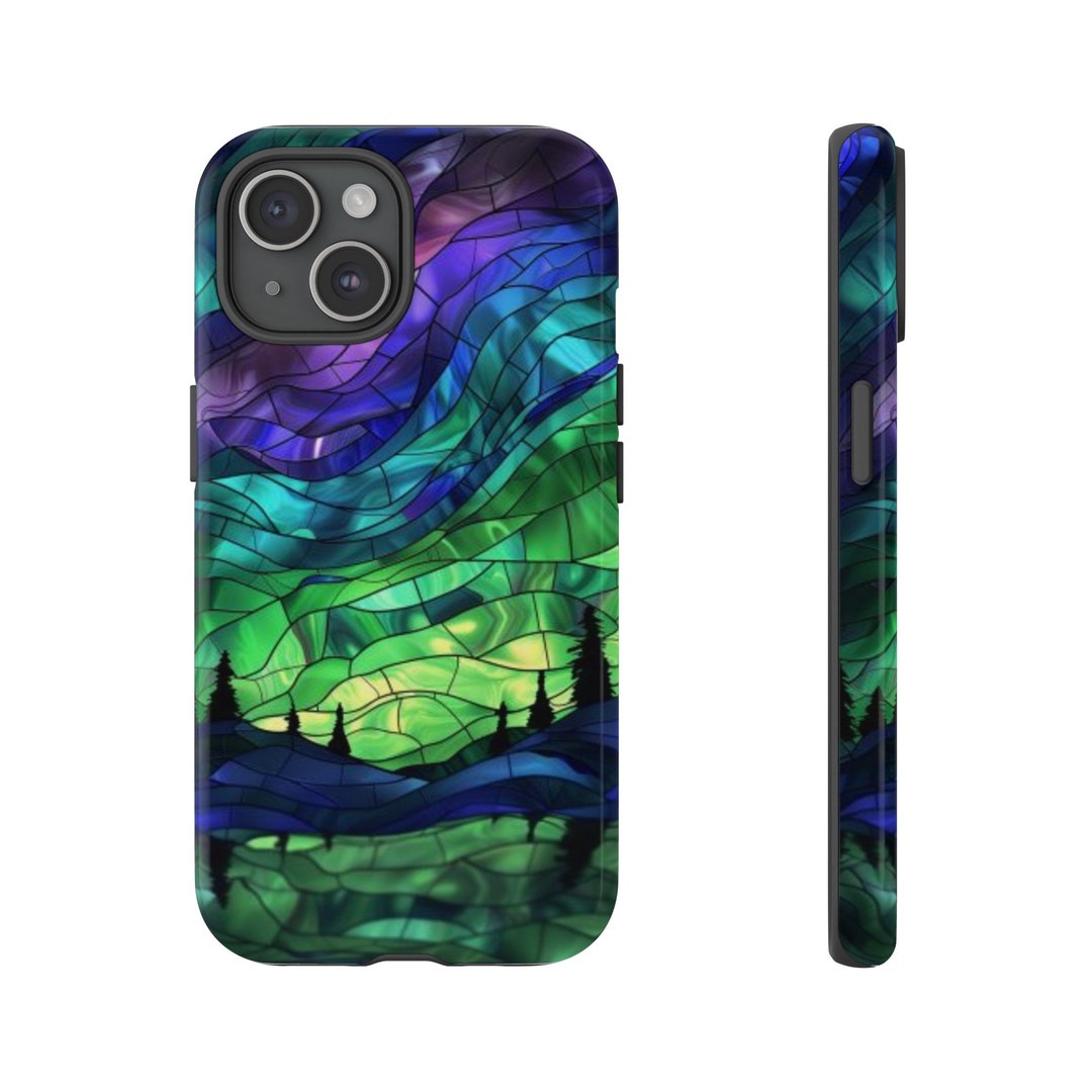 Northern Lights Stained Glass Phone Case L Iphone, Samsung, Pixel - Etsy