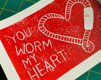 Heart Worm Clay Figure - Etsy