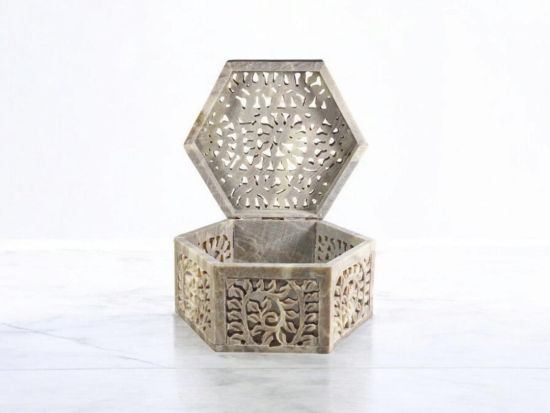 Hand Carved Soapstone Box Big - Etsy