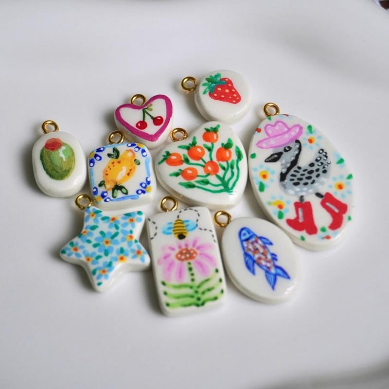 Polymer Clay Charms - Etsy