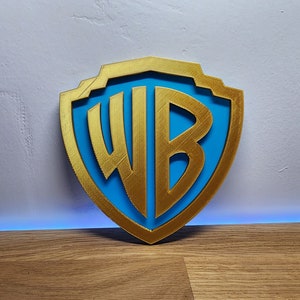 Warner Bros WB 3D Printed Wall Sign - Etsy