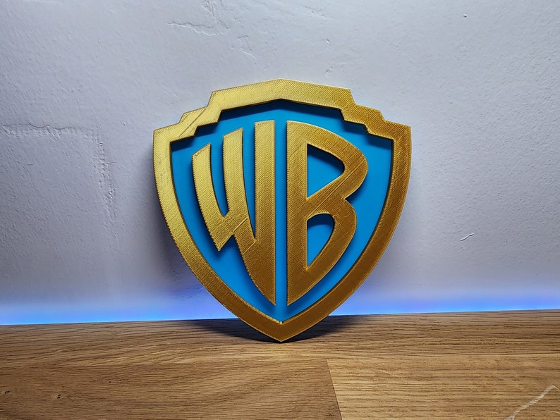 Warner Bros WB 3D Printed Wall Sign - Etsy
