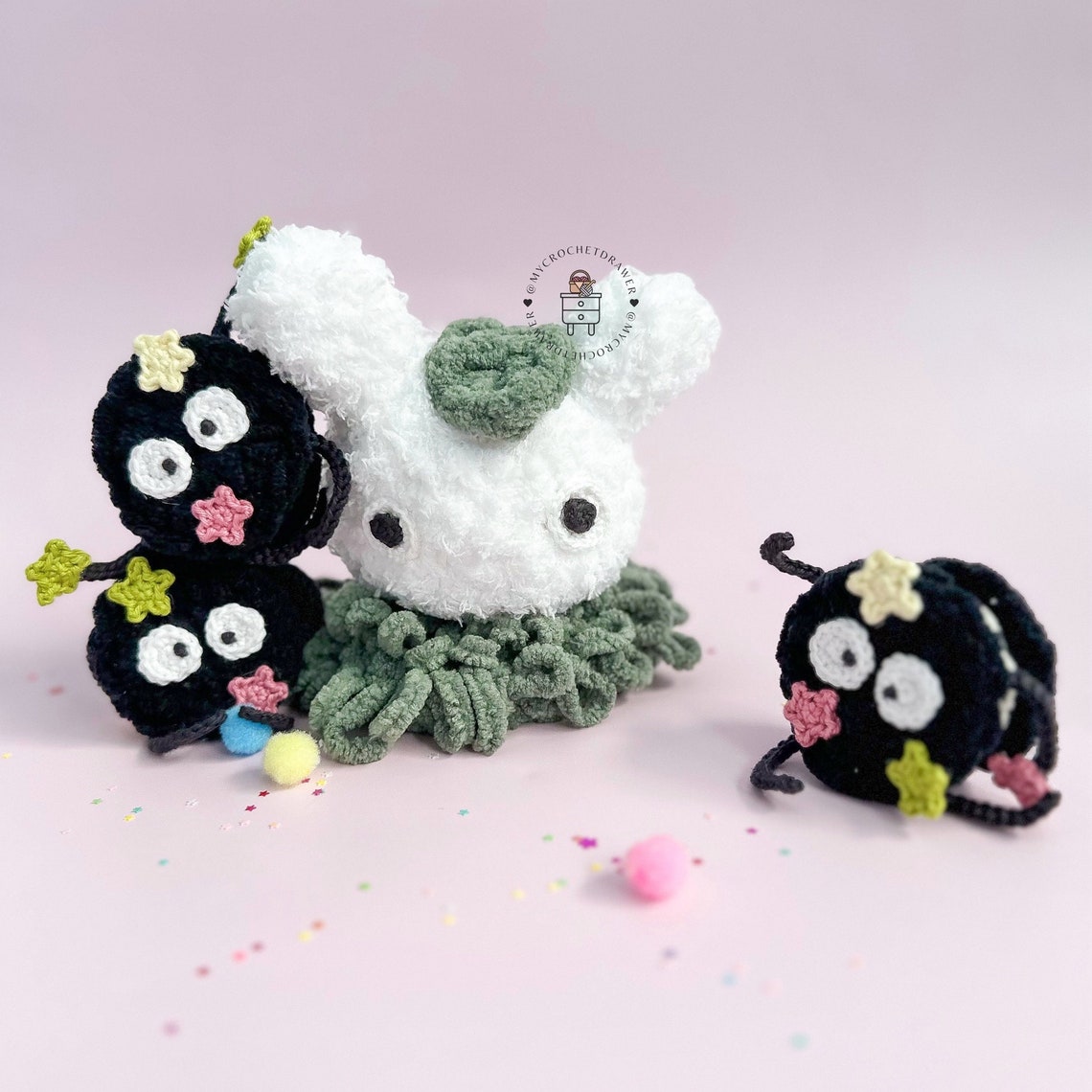 READY TO SHIP Oreo Soot Sprite Crochet & Amigurumi Toy Cute and Unique ...