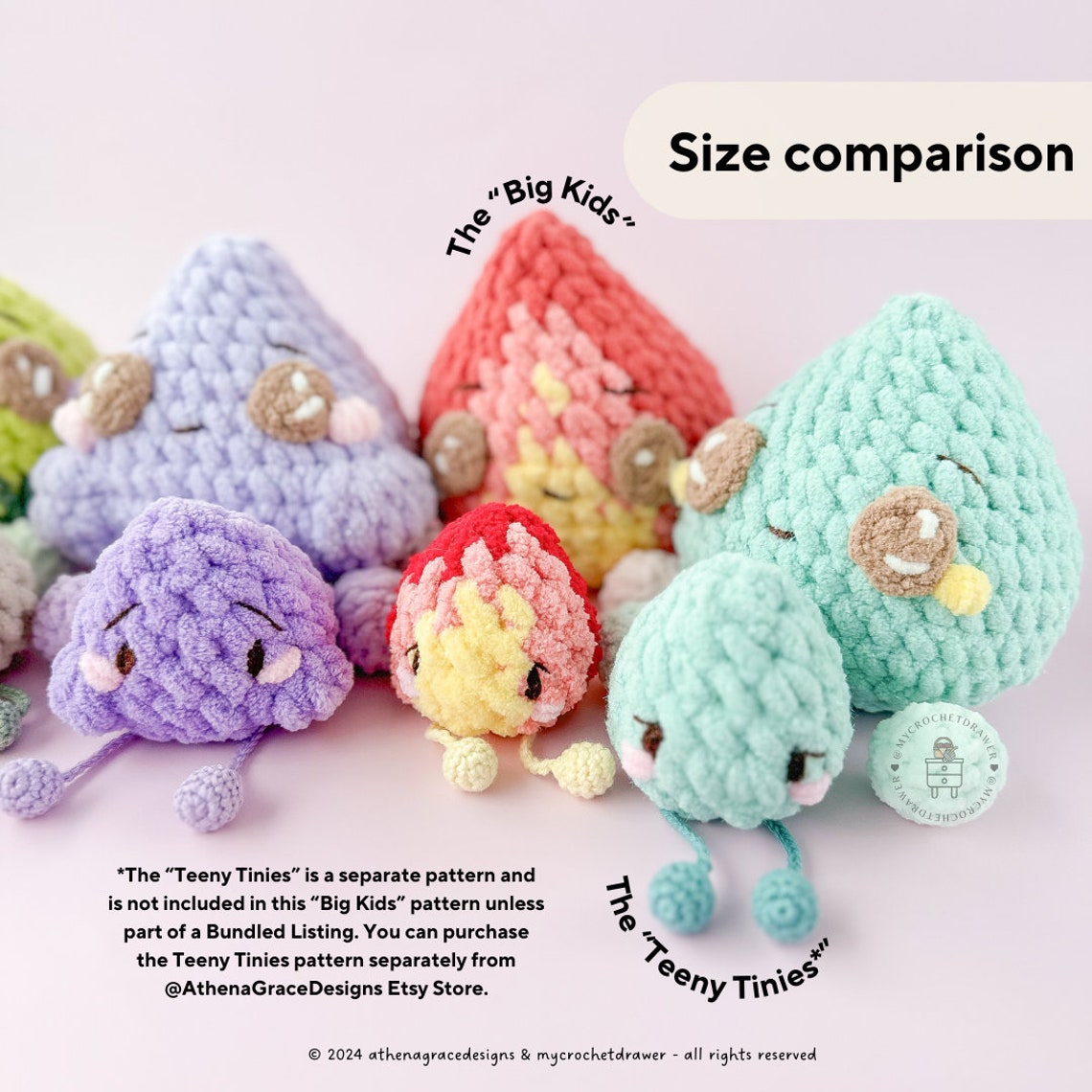 PDF CROCHET PATTERN Elemental Droplets the Big Kids Amigurumi Digital ...