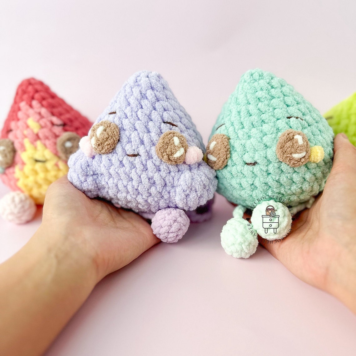 PDF CROCHET PATTERN | Elemental Droplets – the Big Kids | Amigurumi ...