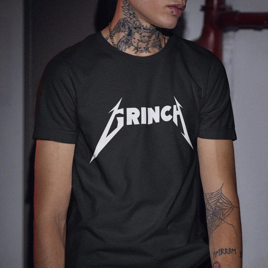 Metallica Tshirt, Grinch Tshirt, Metallica Band Tee, the Grinch Tee ...