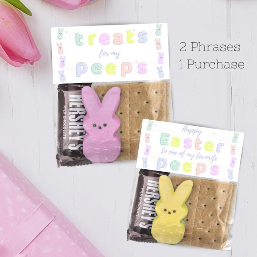 Printable Easter Peeps Gift Tags (digital Download) - Etsy