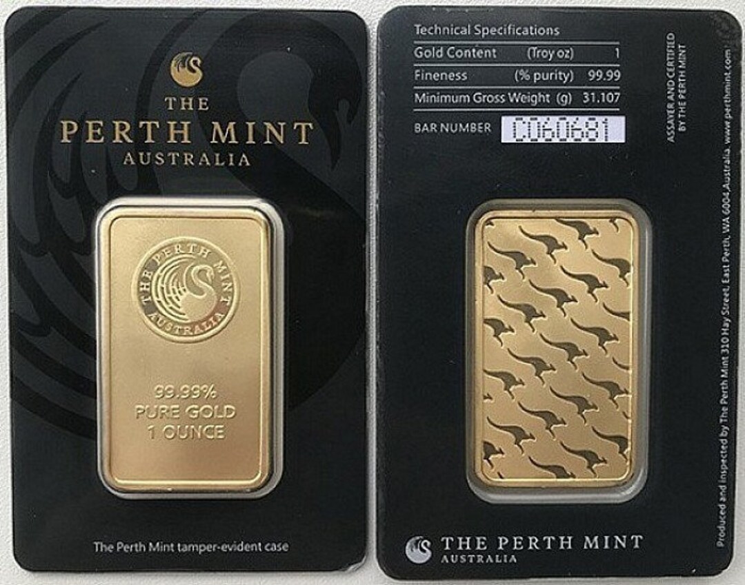 10 Pieces of 1oz Perth Mint Gold Plated Gold Bullion Bars - Etsy